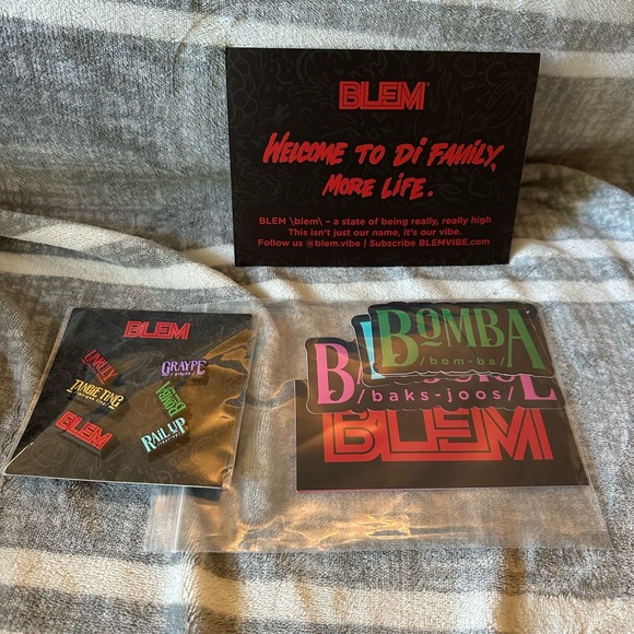 Accessories | Blem Sticker Pack With 6 Pins Mult Colors | Poshmark